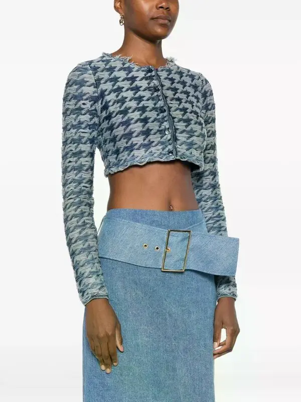DIESEL® Houndstooth Pattern Cardigan