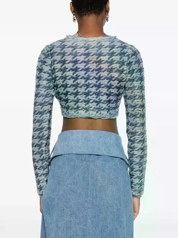 DIESEL® Houndstooth Pattern Cardigan