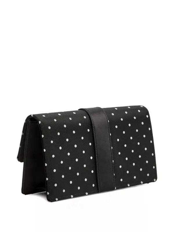 Manolo Blahnik Capri Polka-dot Clutch - Black