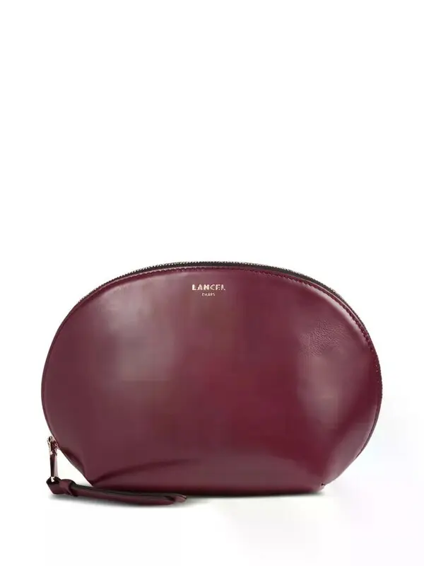 LANCEL Curved Leather Pouch - Red