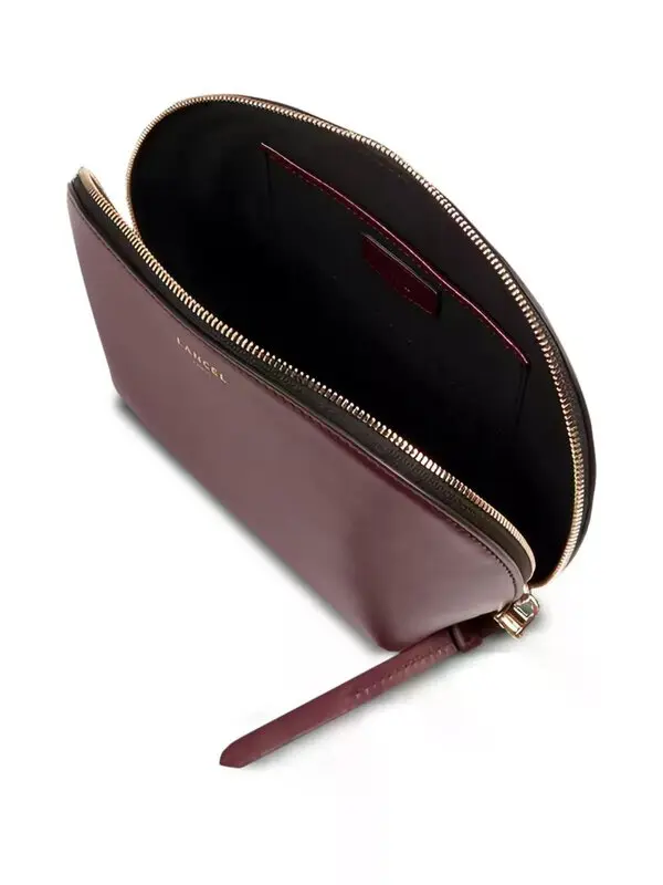 LANCEL Curved Leather Pouch - Red