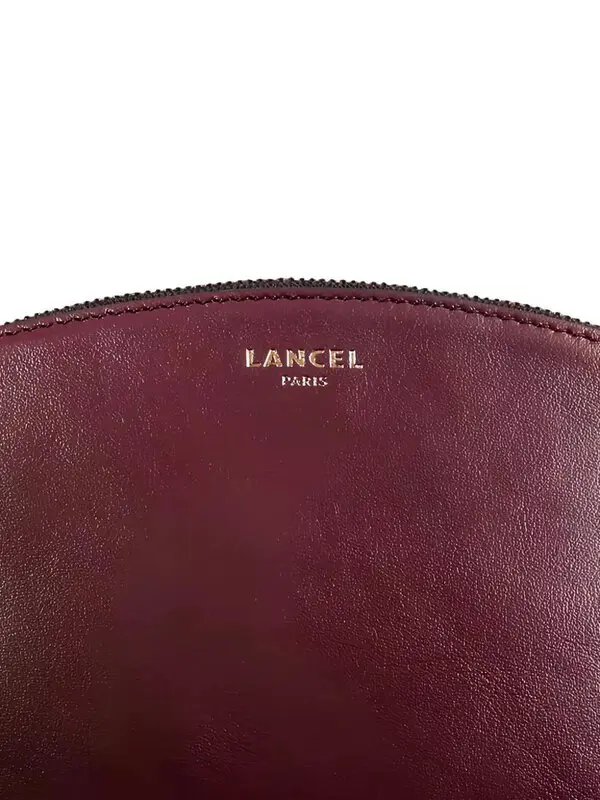 LANCEL Curved Leather Pouch - Red