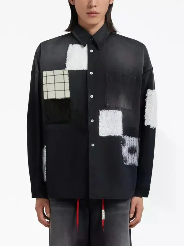 Marni Patchwork-detail Denim Shirt