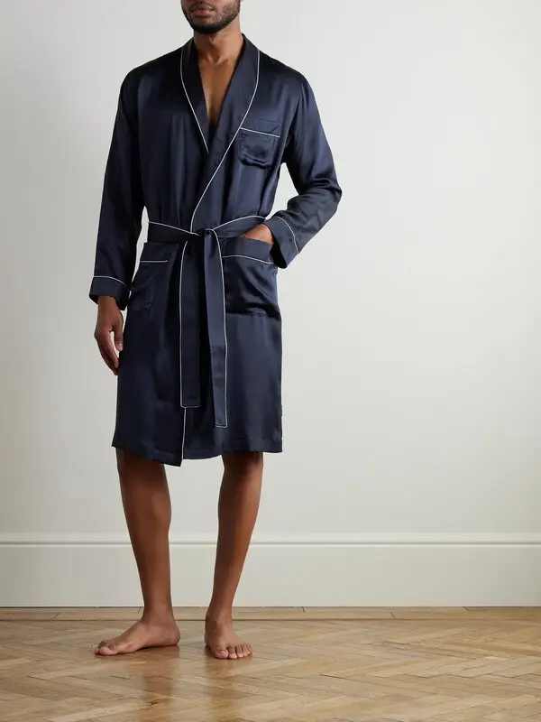 Zimmerli Belted Silk-satin Robe