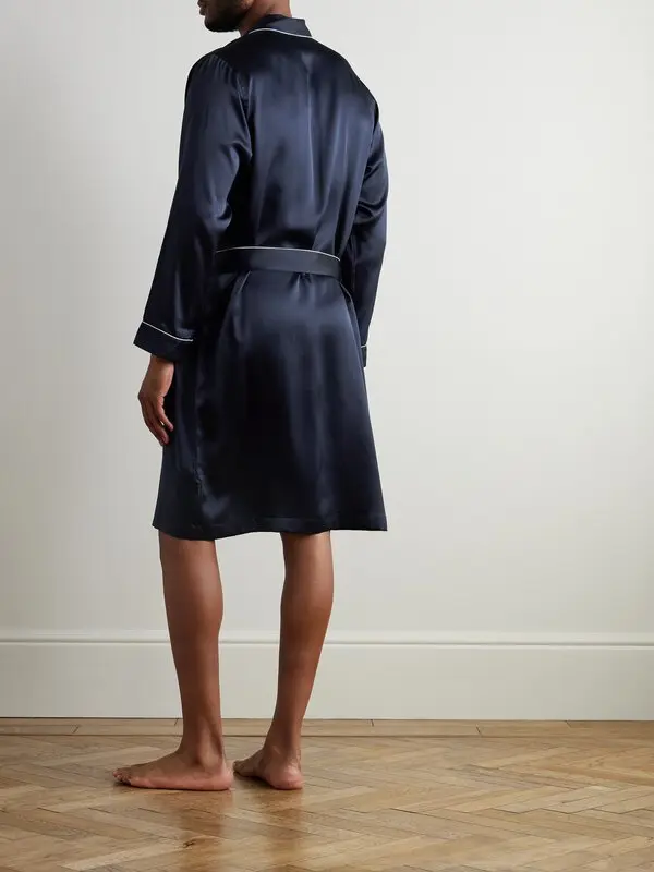 Zimmerli Belted Silk-satin Robe