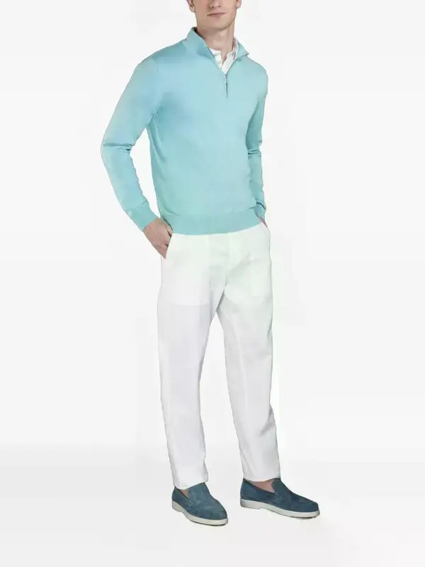 MOORER Atlante-si5 Cotton Sweater - Blue