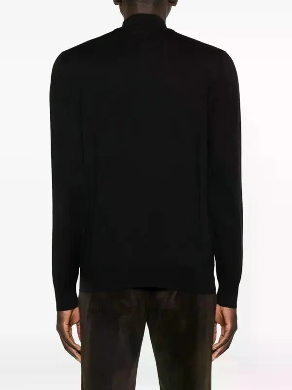 Corneliani Long-sleeve Wool Sweater - Black