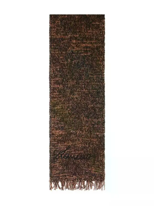 LANEUS Embroidered Fringed Scarf