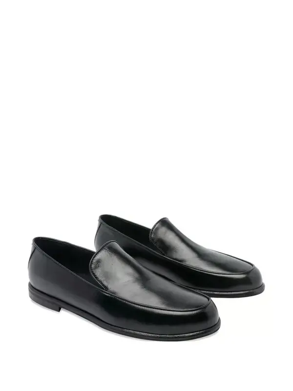 POEVE Round-toe Leather Loafers