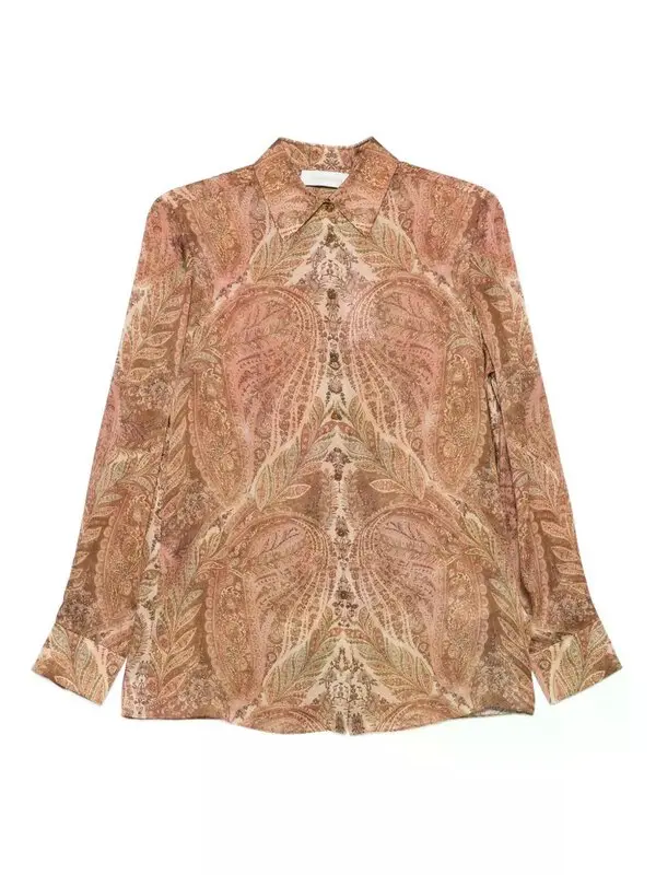 Zimmermann Paisley-print Collared Shirt