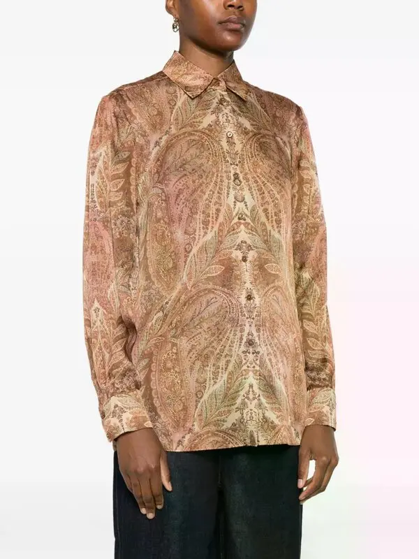 Zimmermann Paisley-print Collared Shirt
