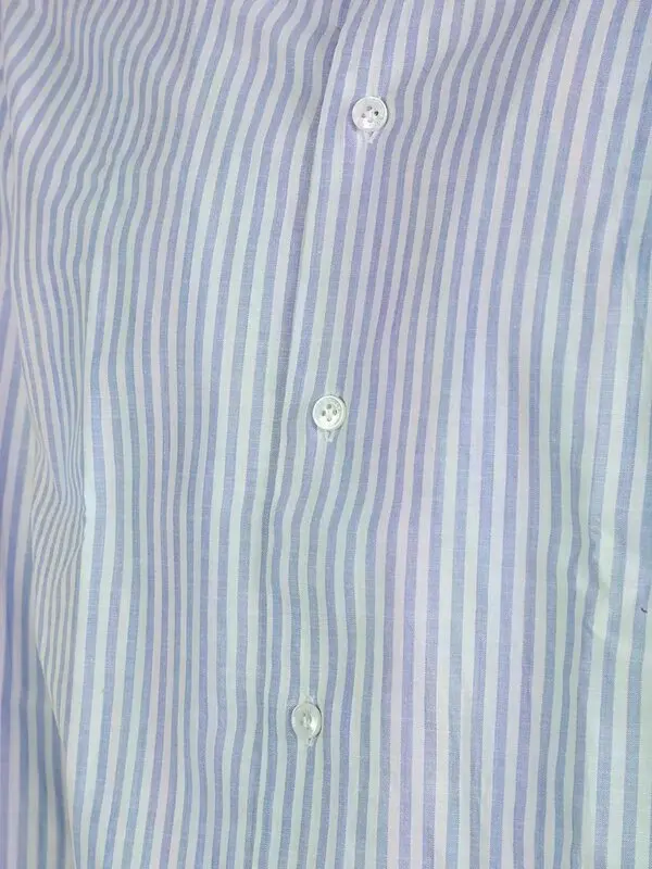 BARBA NAPOLI Striped Long-sleeve Shirt - Blue