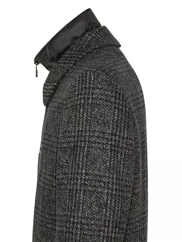 Peuterey Check-pattern Single-breasted Coat