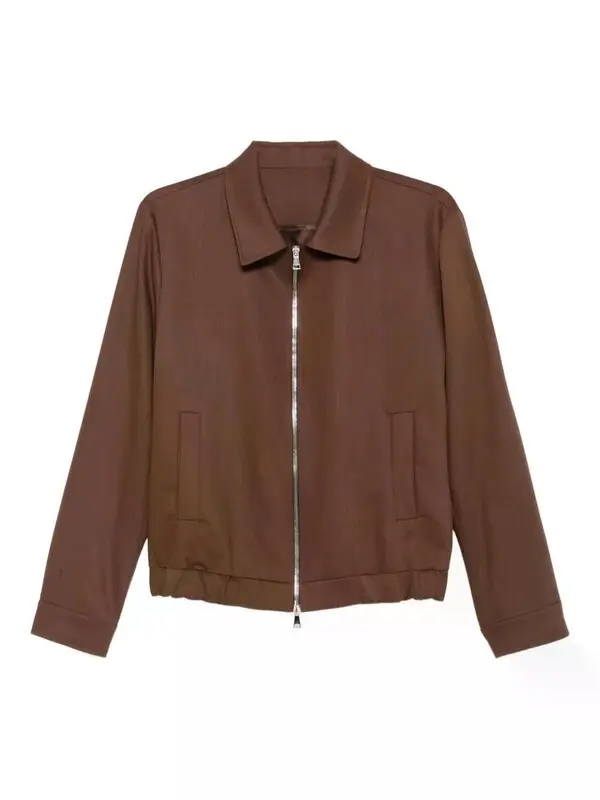 COSTUMEIN Zip-front Shirt Jacket - Brown