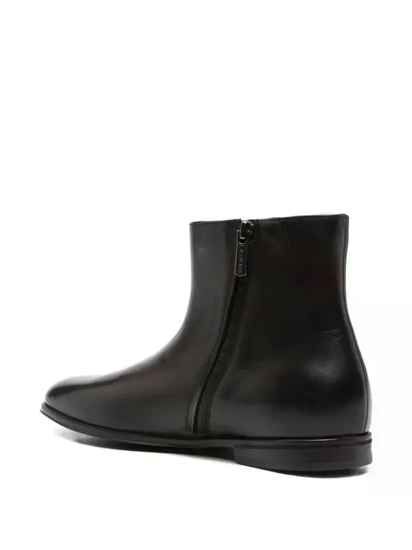 DOUCAL'S Zip-detail Leather Ankle Boots
