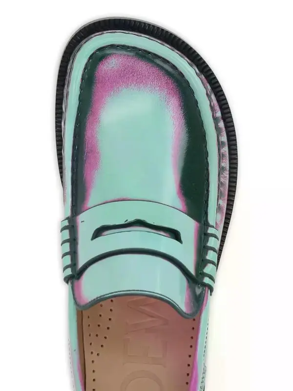 Loewe Leather Penny Loafers - Blue
