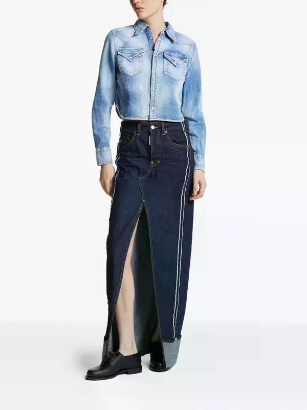 Dsquared2 Cropped Denim Shirt