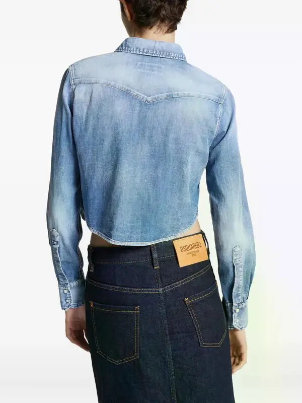 Dsquared2 Cropped Denim Shirt