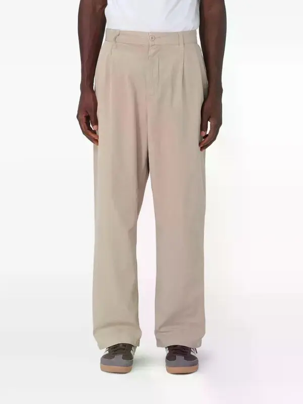 Carhartt Work In Progress Pleated Cotton Trousers - Neutrals