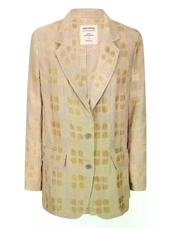 UMA WANG Square-pattern Blazer - Neutrals