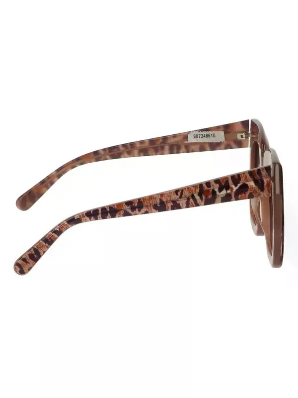 Stella McCartney Leopard-print Square-frame Sunglasses