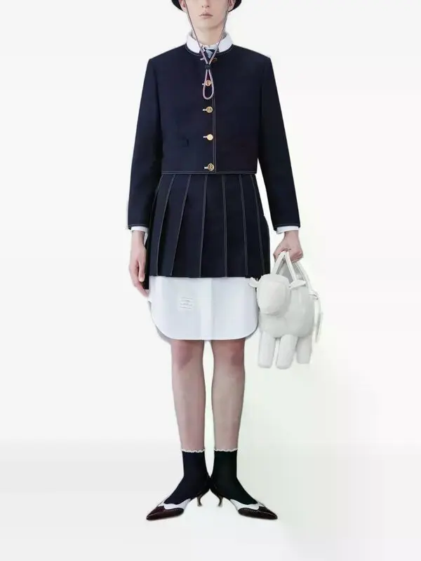 Thom Browne Pleated Mini Skirt - Blue