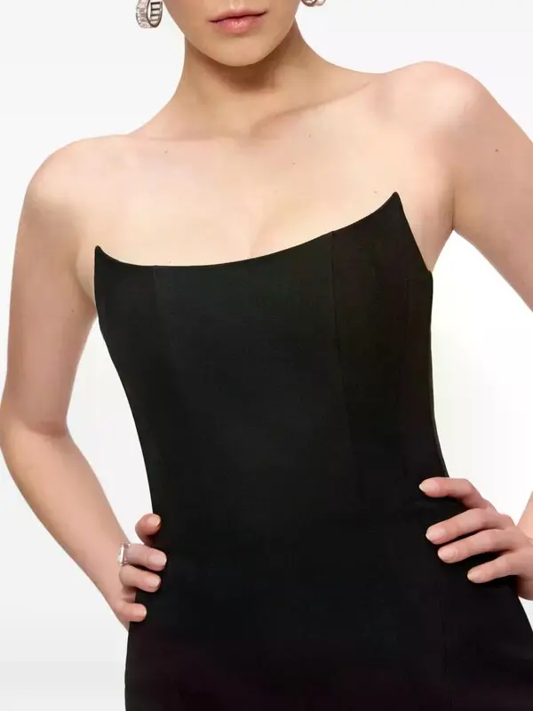 V:PM ATELIER Strapless Fishtail Maxi Dress - Black