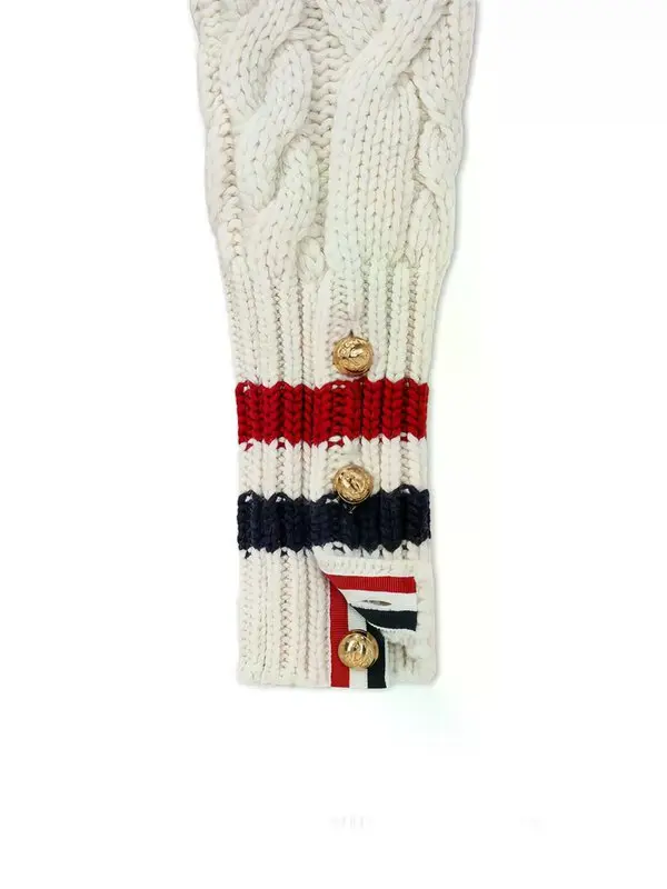 Thom Browne Cable-knit V-neck Pullover