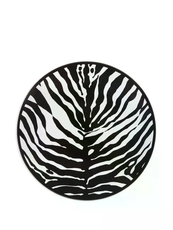 Dolce & Gabbana Zebra-print Porcelain Platter - Black
