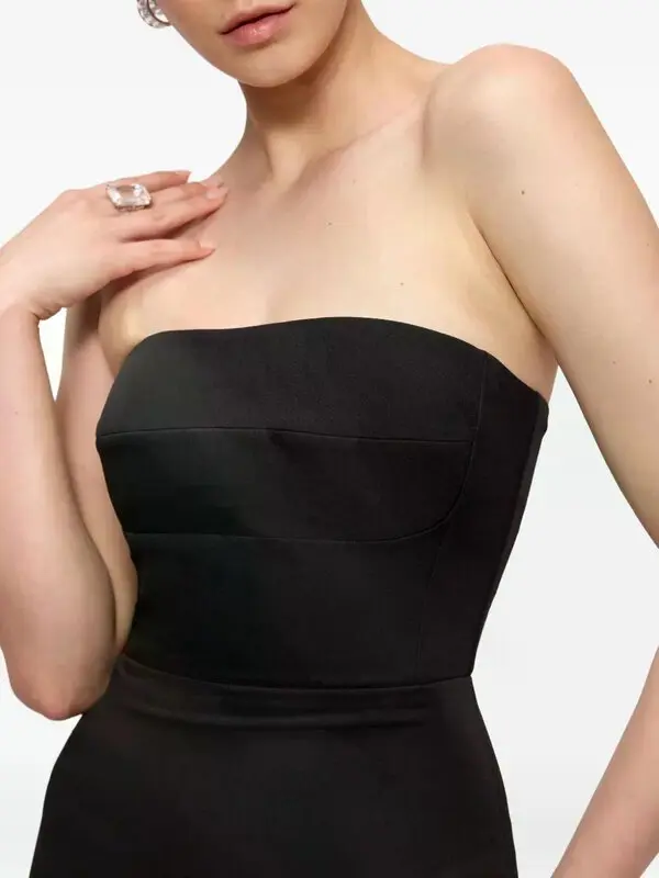 V:PM ATELIER Strapless Fishtail Maxi Dress - Black