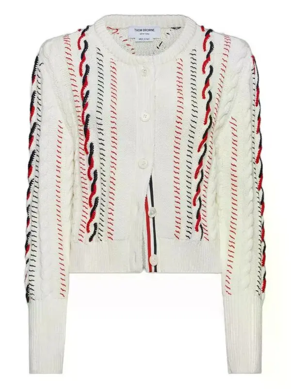 Thom Browne Cable-knit Buttoned Cardigan