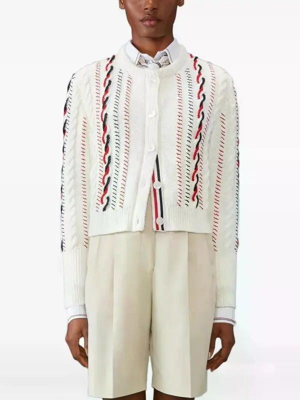 Thom Browne Cable-knit Buttoned Cardigan