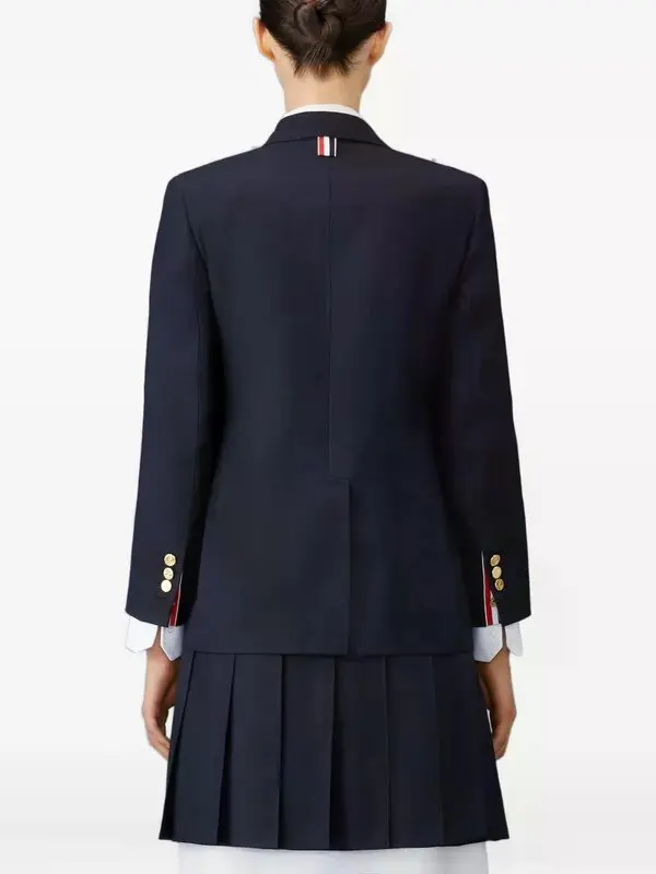 Thom Browne Twill Blazer With Gold-button Detail