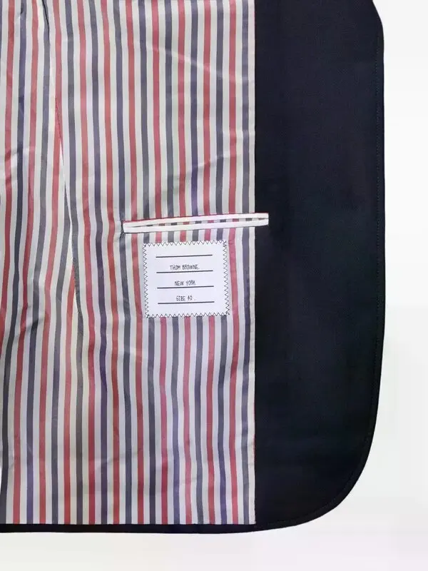 Thom Browne Twill Blazer With Gold-button Detail