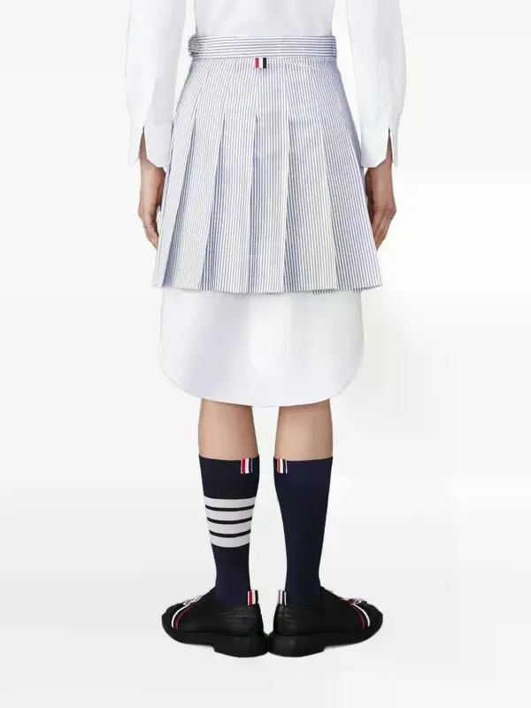 Thom Browne Striped Pleated Mini Skirt