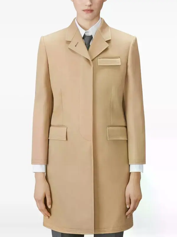 Thom Browne High-armhole Chesterfield Coat