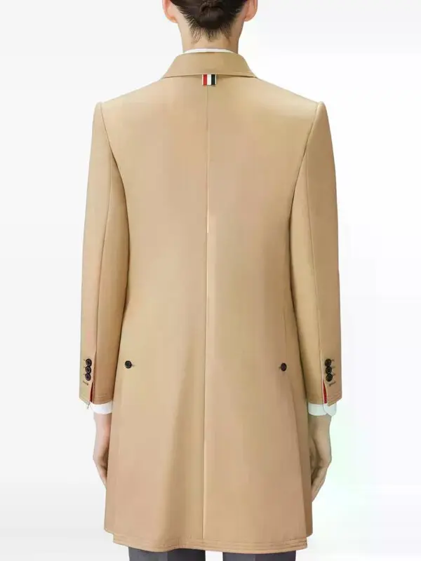 Thom Browne High-armhole Chesterfield Coat