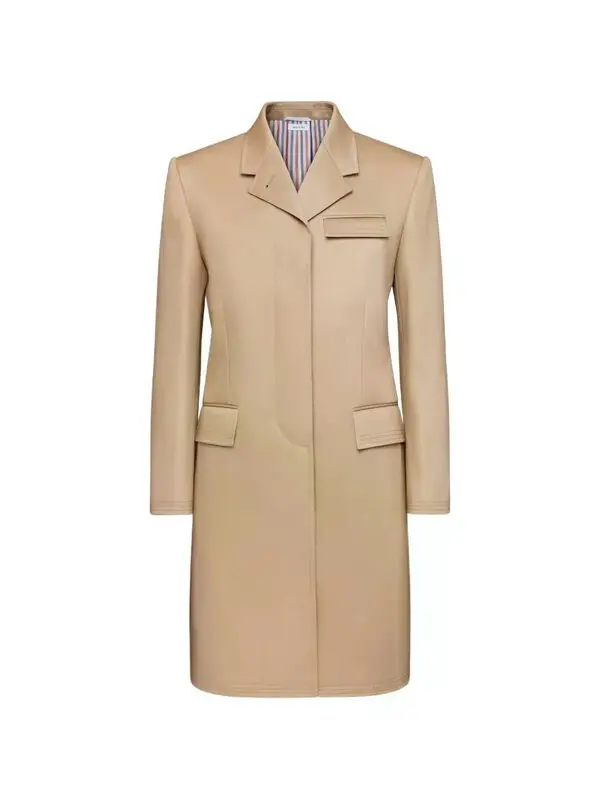 Thom Browne High-armhole Chesterfield Coat - Brown