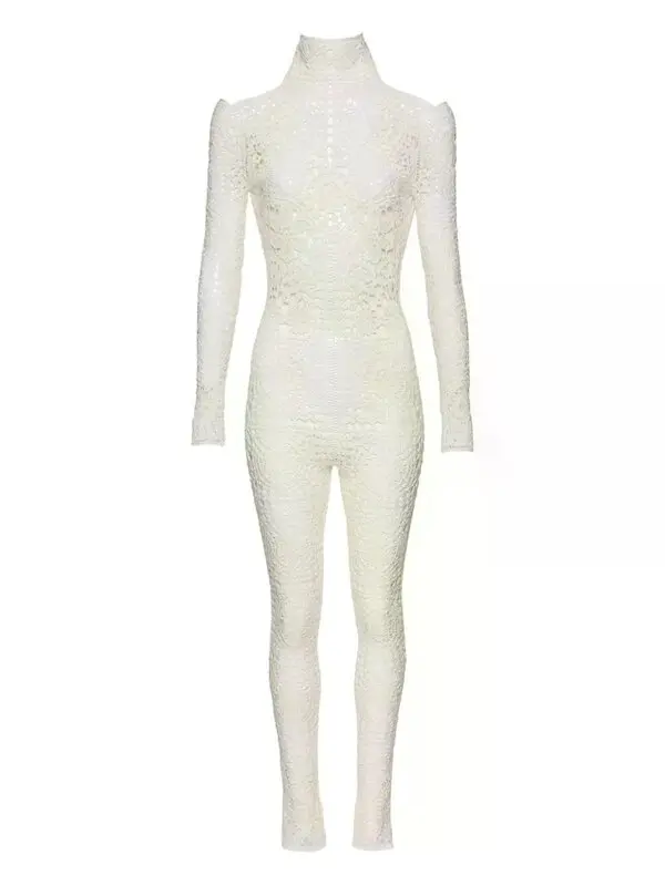 Magda Butrym Koniakow Lace Jumpsuit - White