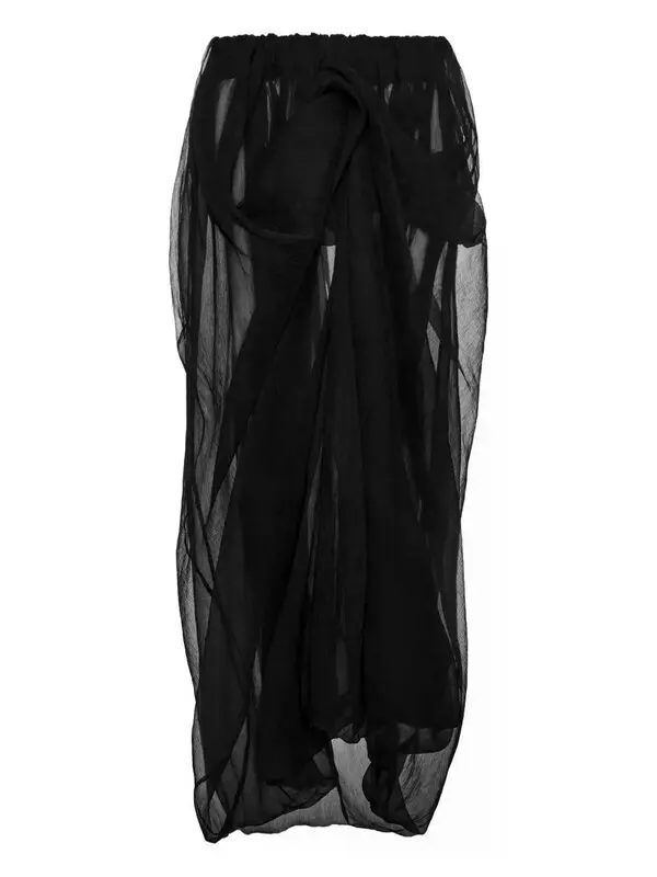 Magda Butrym Draped Ruffled Long Skirt