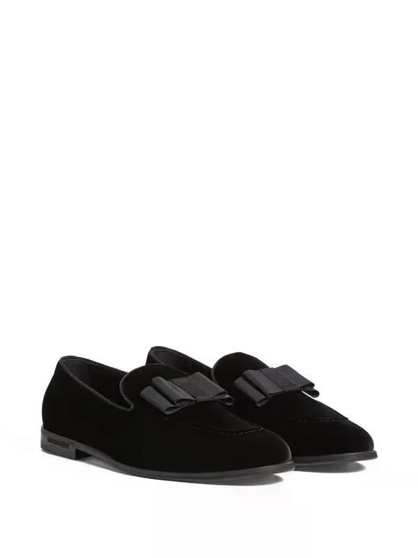 Dsquared2 Bow-detail Velvet Loafers