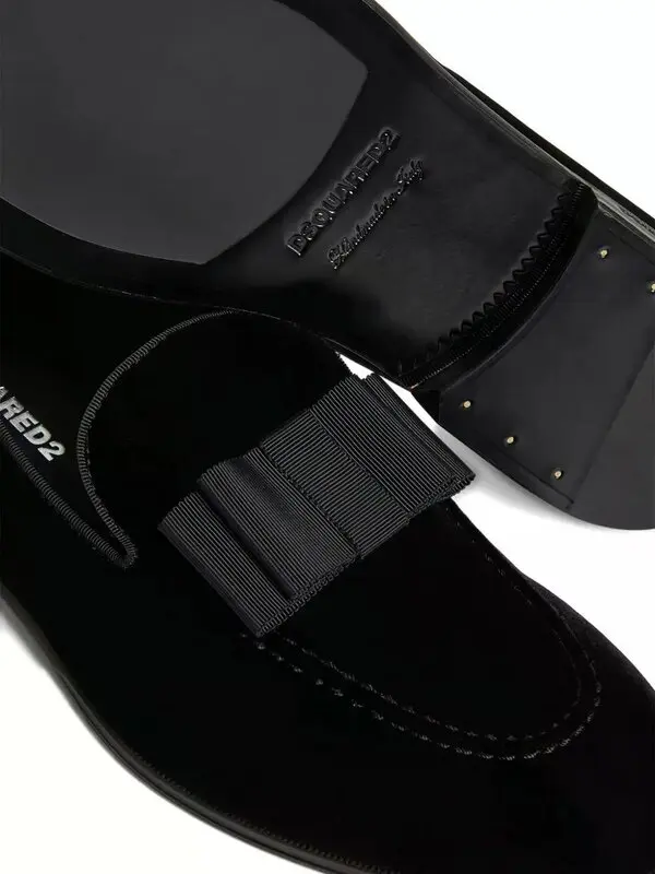 Dsquared2 Bow-detail Velvet Loafers