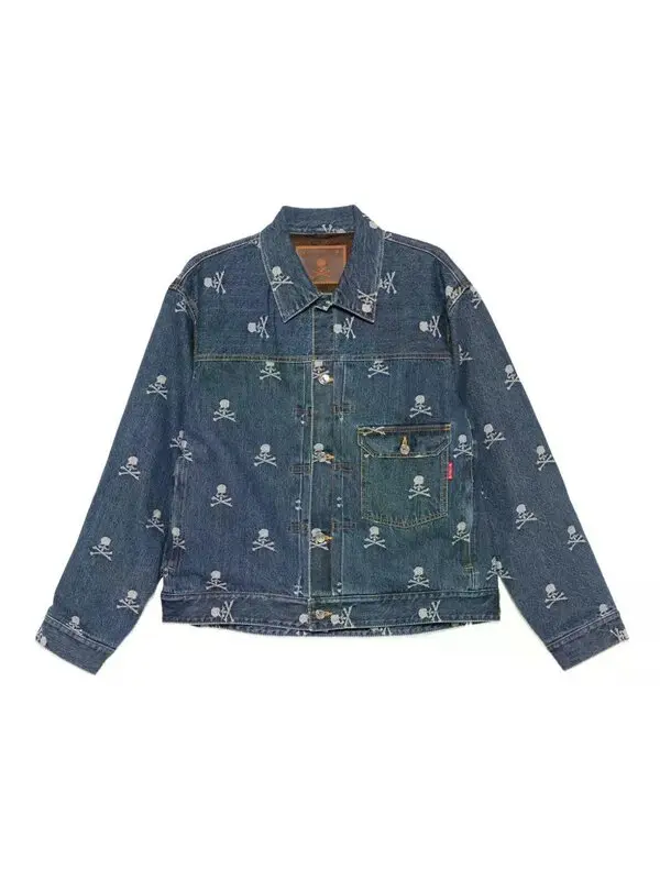 MASTERMIND WORLD Skull-crossbones Denim Trucker Jacket