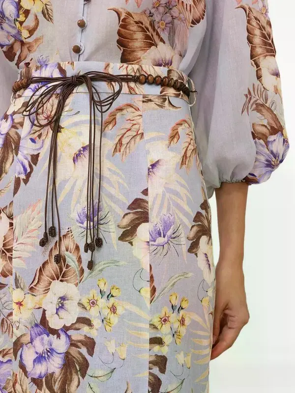 Zimmermann Floral-print Flared Midi Skirt