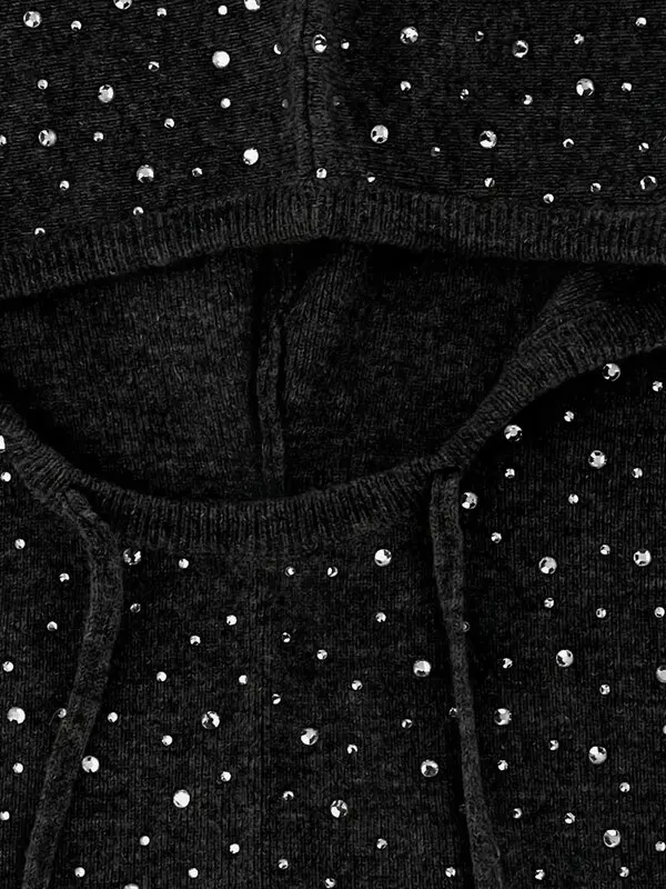 Pinko Crystal-embellished Wool Balaclava