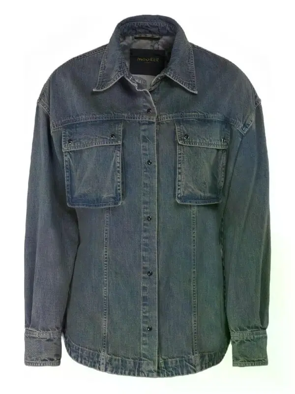 MOORER Double-pocket Denim Shirt