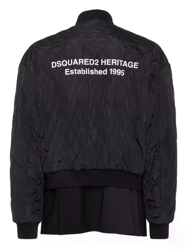 Dsquared2 Quilted Zip-up Bomber Jacket