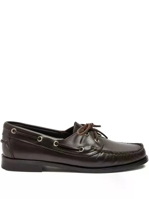 AeydĒ Harris Lace-up Leather Loafers - Brown