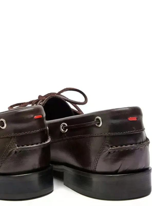 AeydĒ Harris Lace-up Leather Loafers - Brown