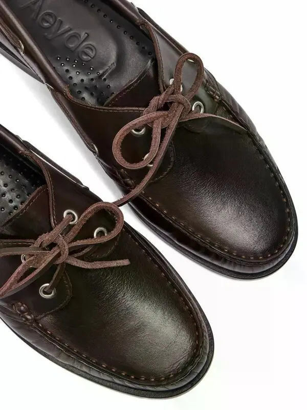 AeydĒ Harris Lace-up Leather Loafers - Brown